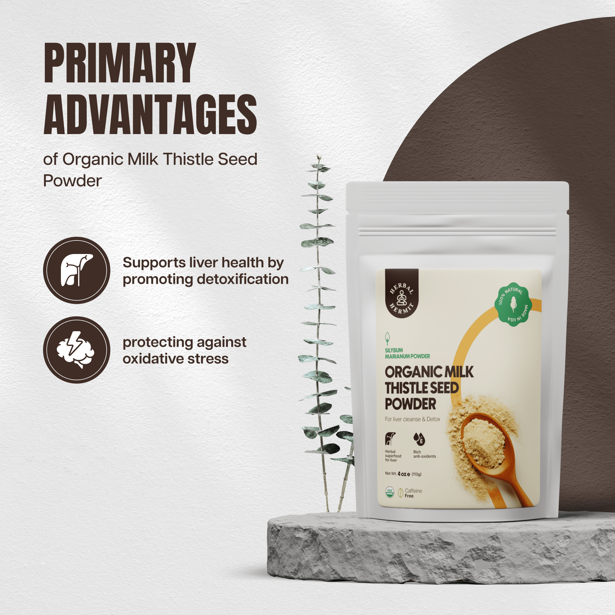 Organic Milk Thistle Seed Powder for Natural Liver Cleanse